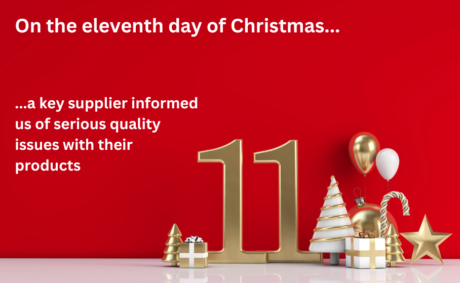 12 Days of a Lab Christmas - Day 11 managing supplier issues